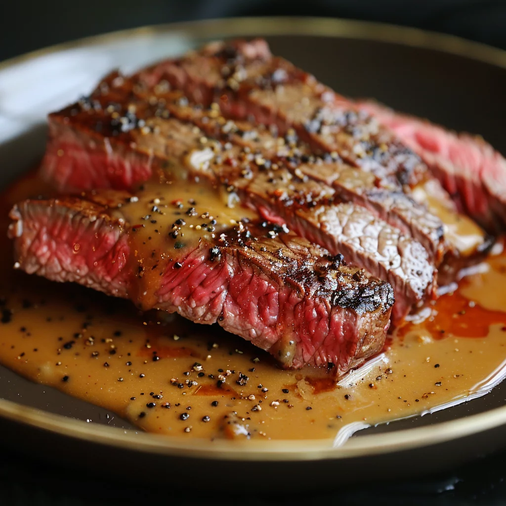 Sous Vide Flank Steak With Creamy Peppercorn Sauce: Indulge in ...